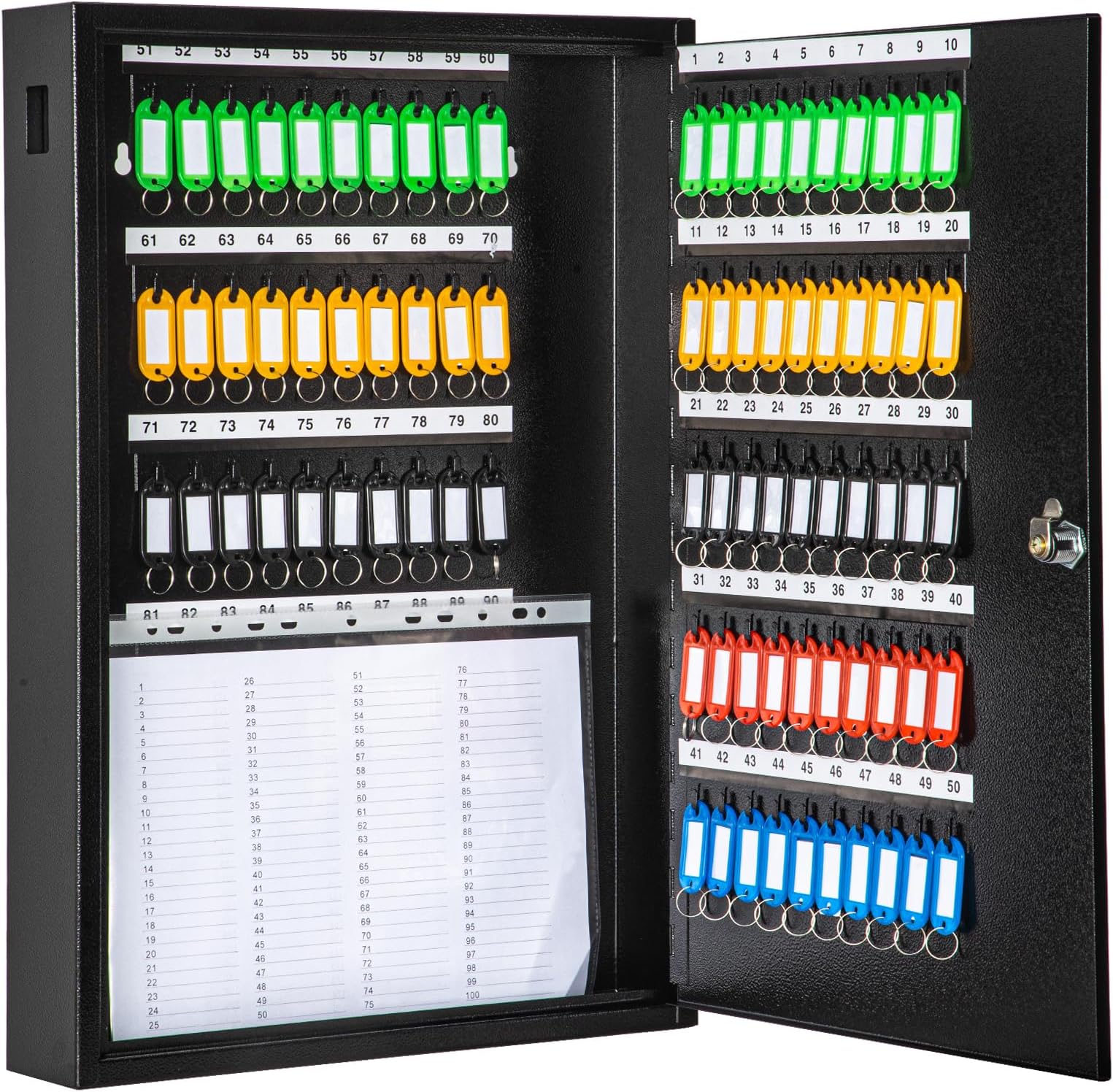 Amazon.com: UMEKEN Key Box Wall Mount 200 Position Metal Valet Key Cabinet Lock Box with Key ...