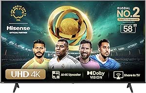 Hisense 58 inch Smart TV UHD 4K E6N-Dolby Vision,Game Mode Plus,Smooth Motion with MEMC,AI ...