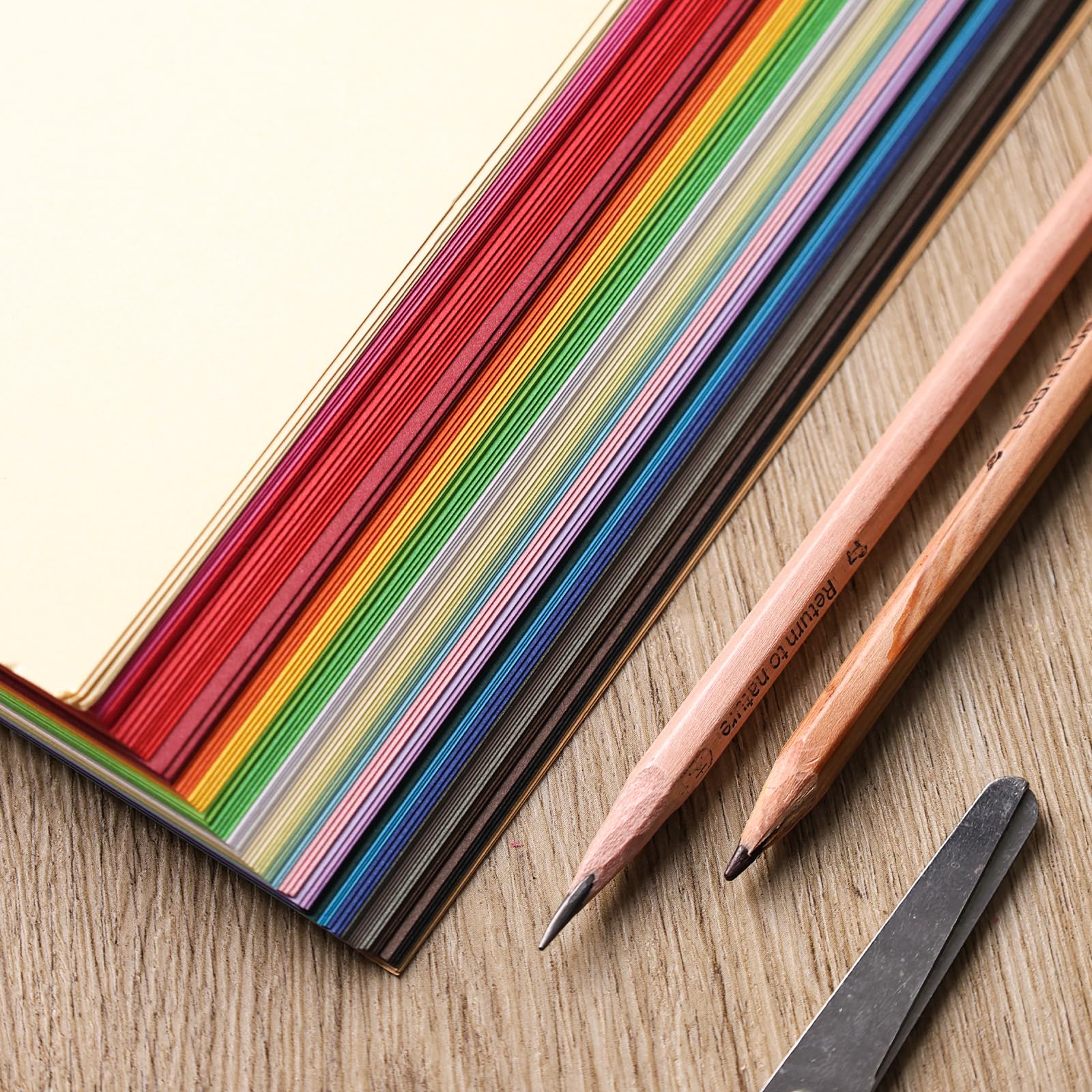 Snapklik.com : 100 Sheets Colored Cardstock Paper, Square Craft Paper ...