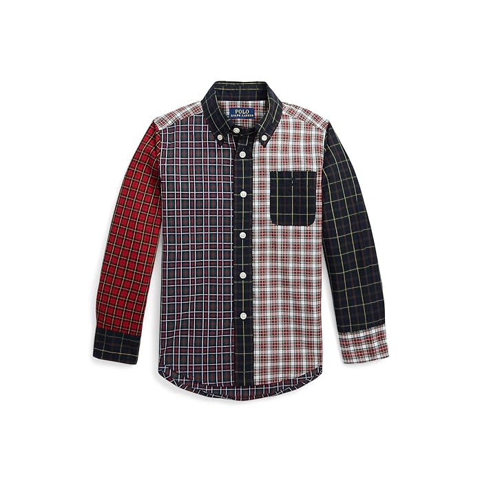 Polo Ralph Lauren Kids Plaid Cotton Poplin Fun Shirt (Toddler/Little ...