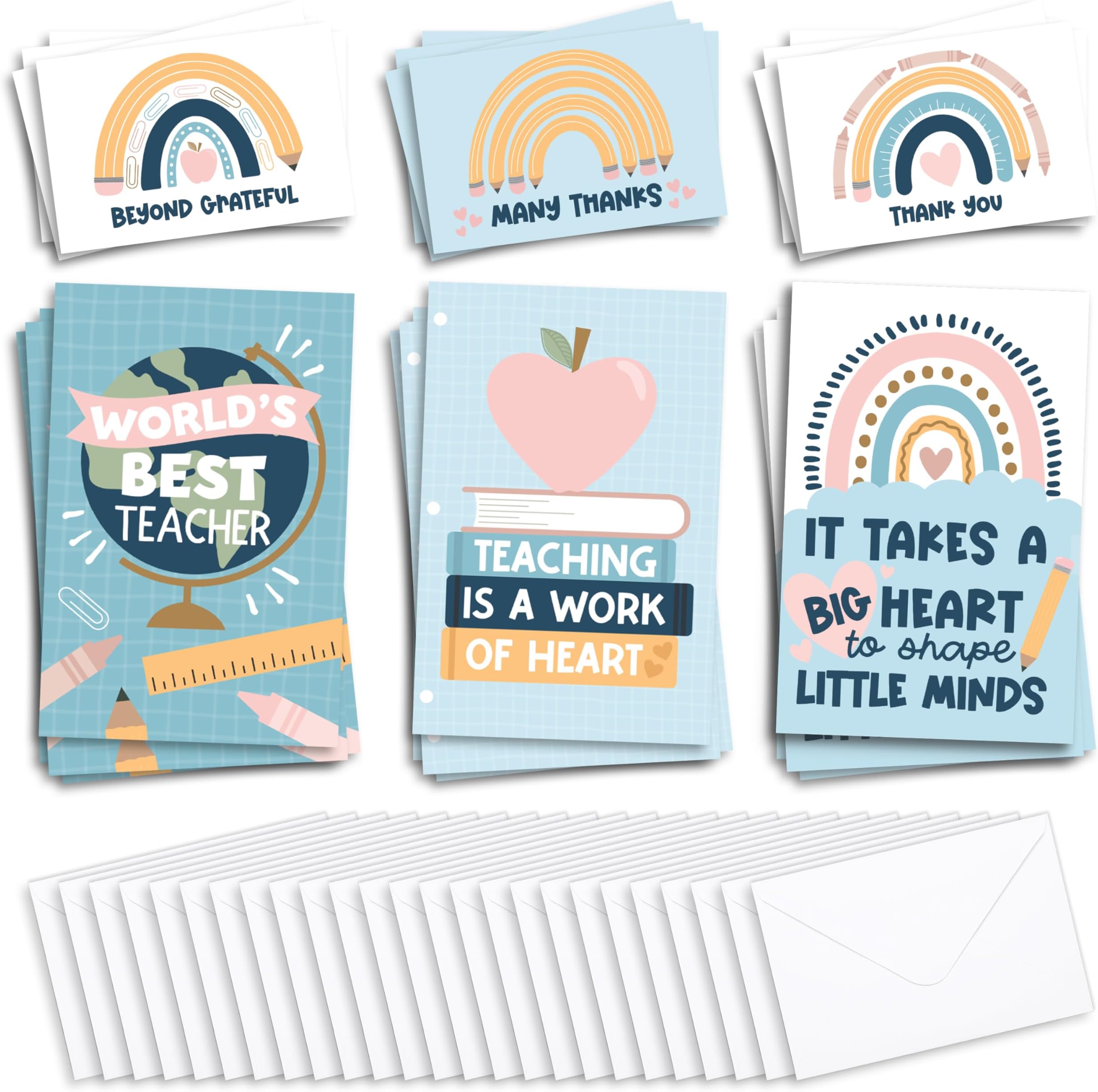 Amazon.com : HOWAF 36 Teacher Appreciation Cards,Teacher Chalkboard ...