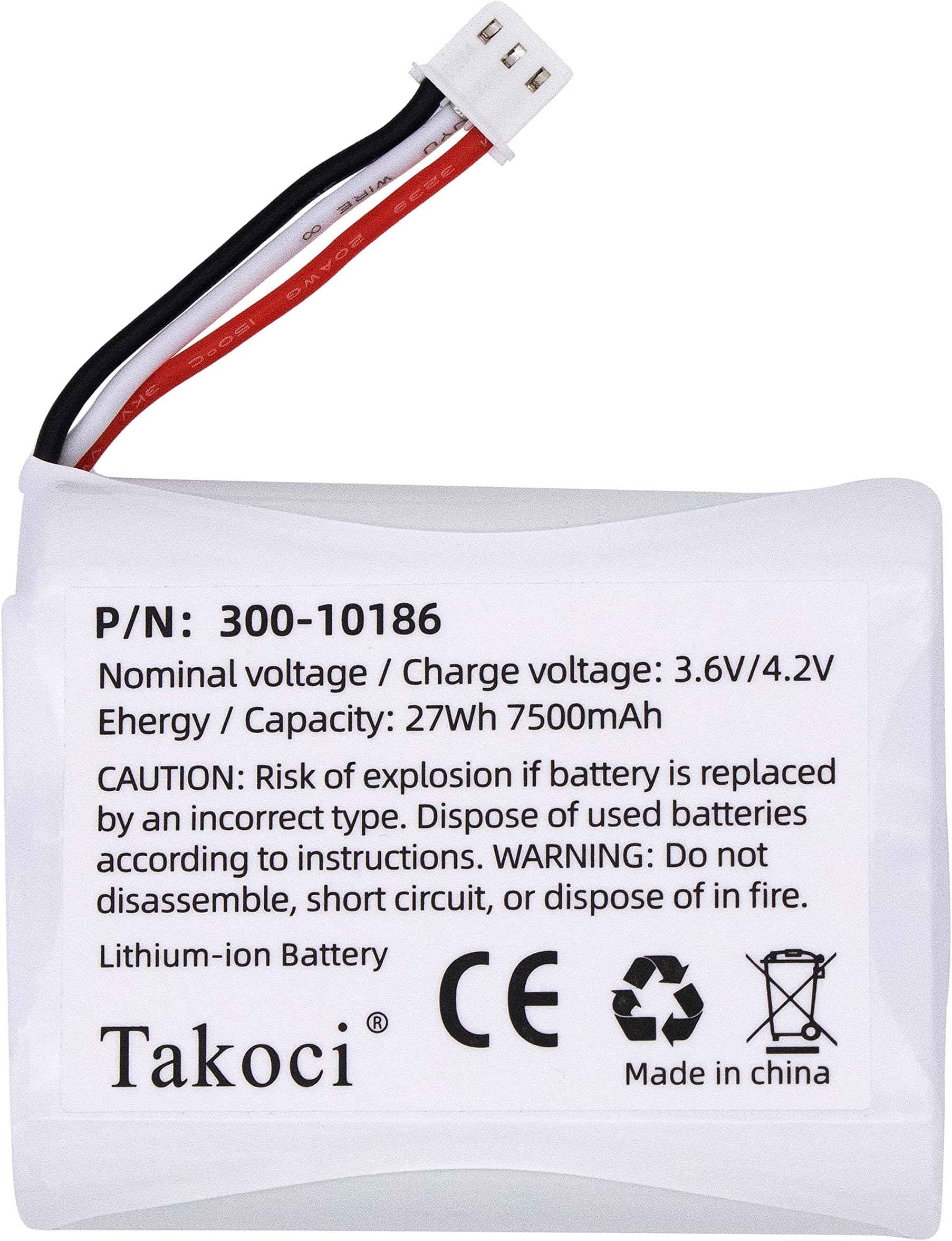 Amazon.com: TAKOCI Replacement Battery 300-10186 for ADT Command Smart ...