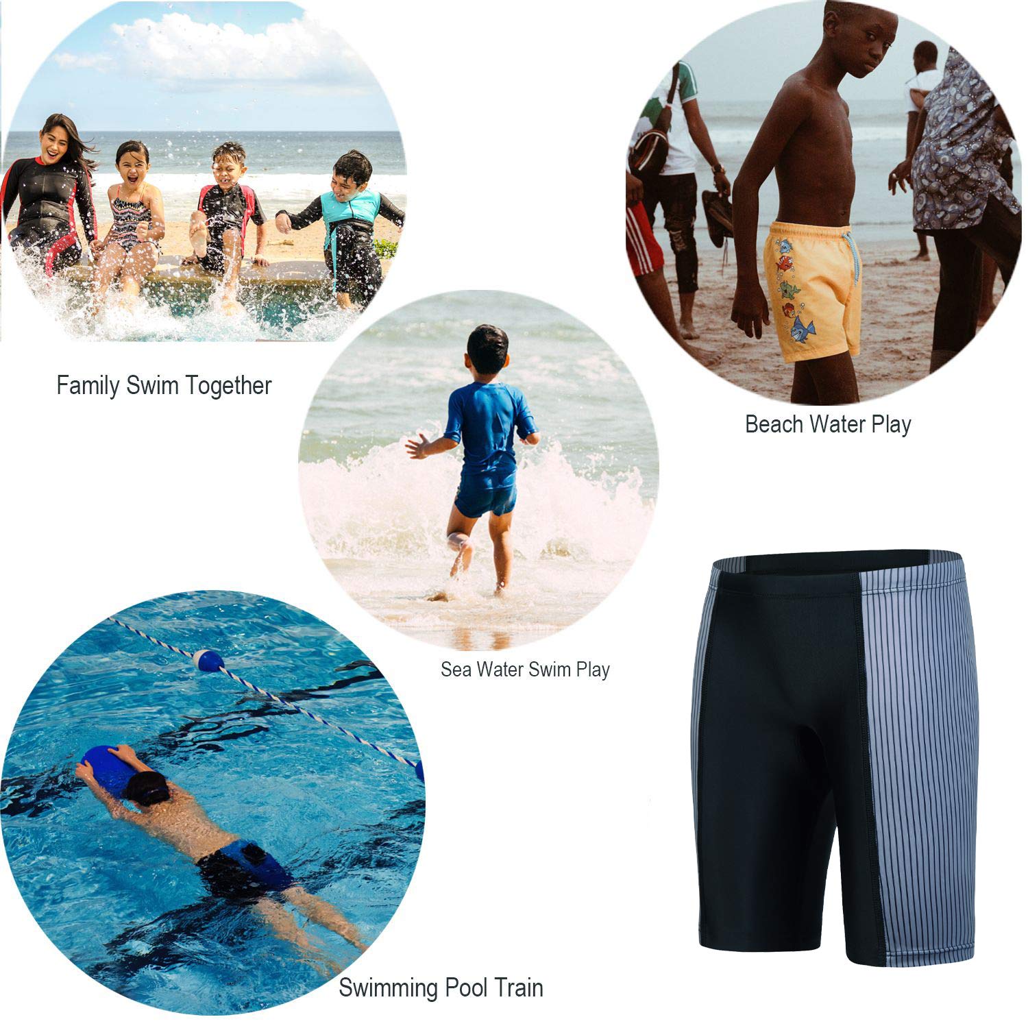 Snapklik.com : Xioker Boys Swim Jammers Kids Jammer For Swimming,Youth ...