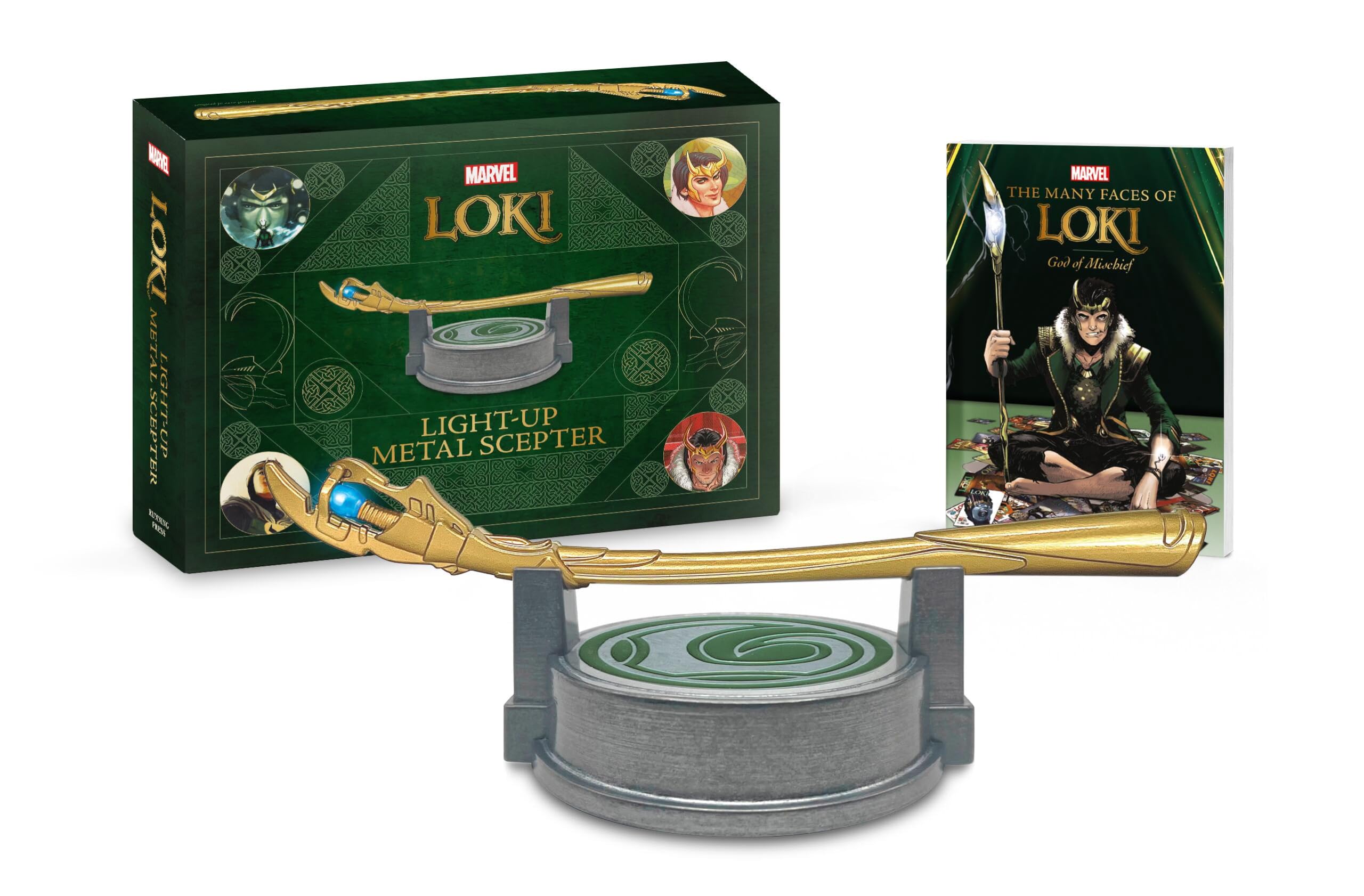 Amazon.com: Marvel: Loki Light-Up Metal Scepter: 9780762485451 ...