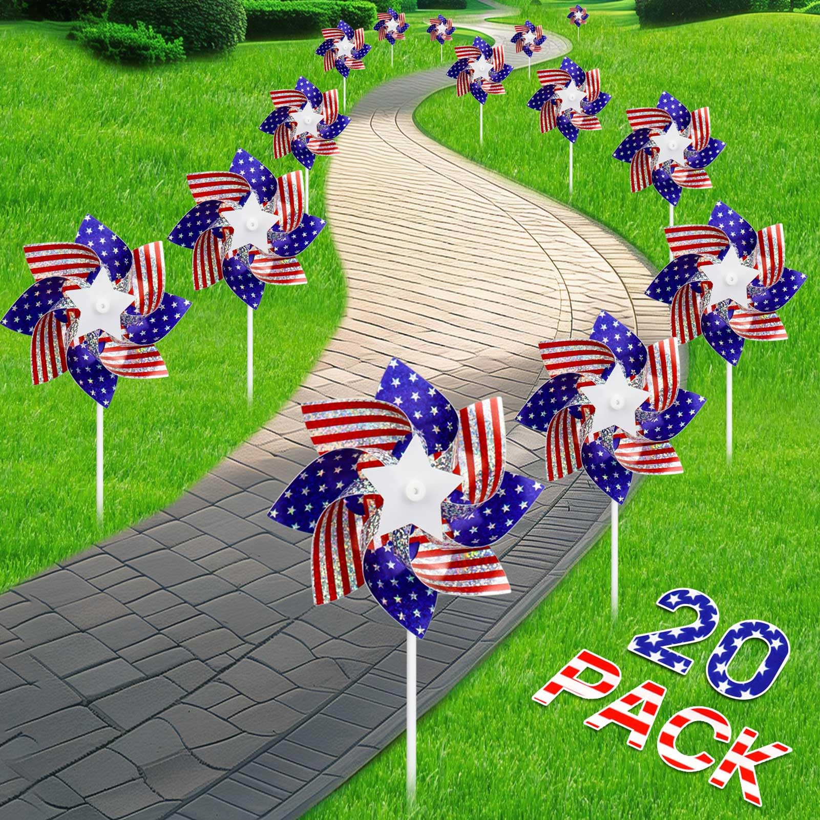 Snapklik.com : 4th Of July Decorations Outdoor,Garden Reflective ...