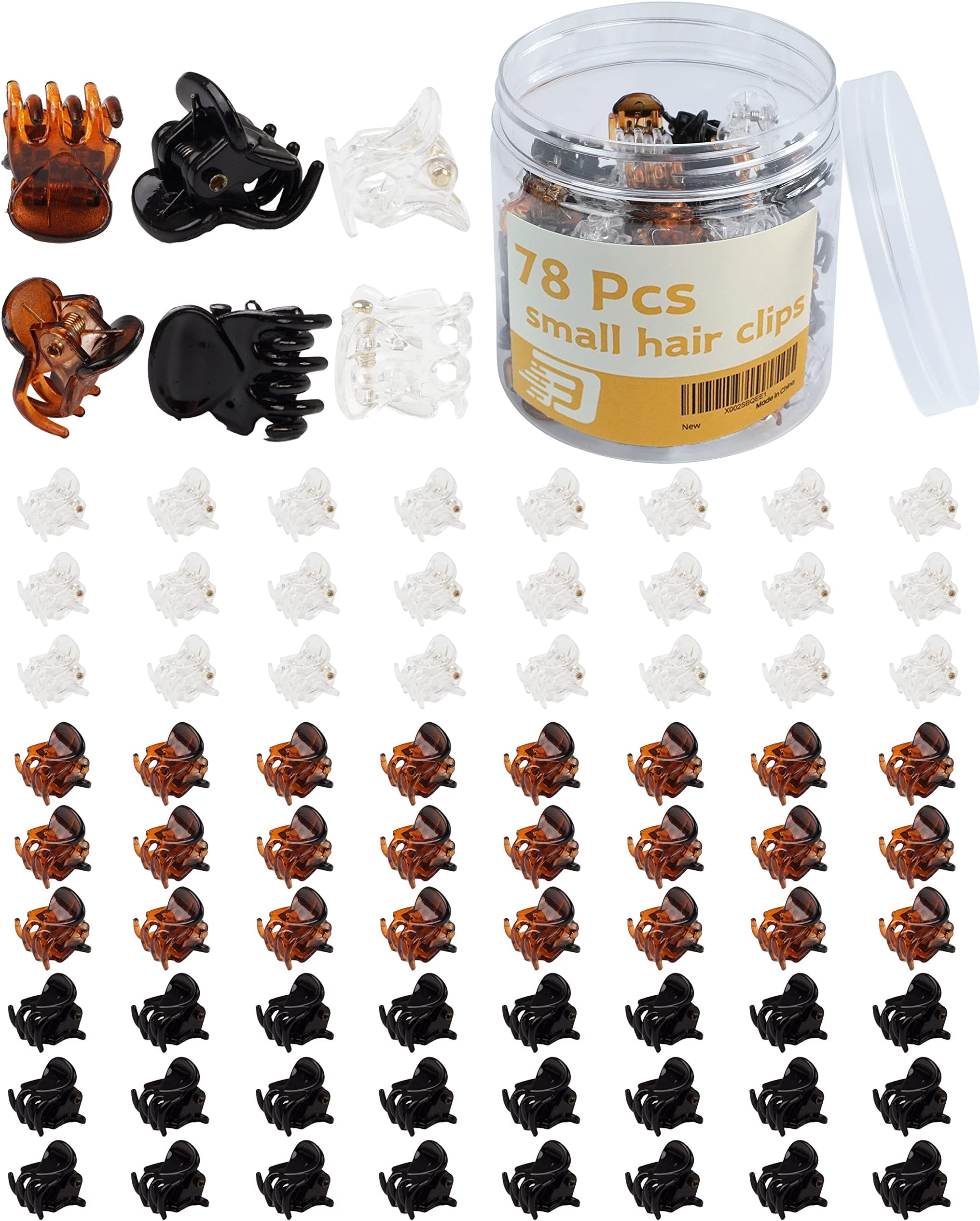 Amazon.com : 24 Pcs Small Mini Hair Clips Tiny Hair Claws Pins Clamps ...