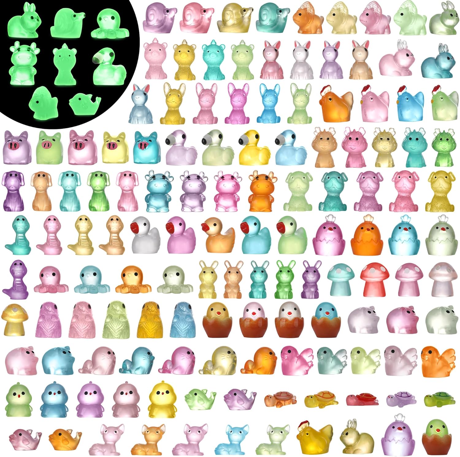 Amazon.com: Reroaoi 150 Pcs Mini Resin Animals, 30 Unique Animals ...