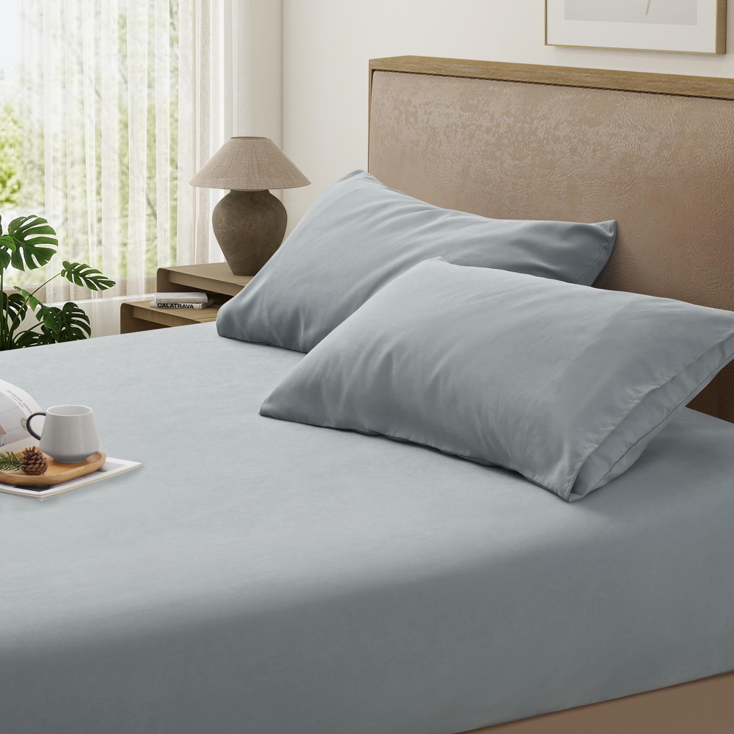 3 PCS King Sheet Set, 1200TC Breathable and Ultra Soft King Size Bed ...