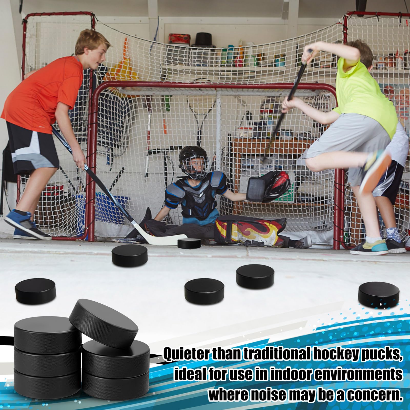 Liliful Sport Foam Ice Hockey Pucks Black 3 Inch for Practicing and ...