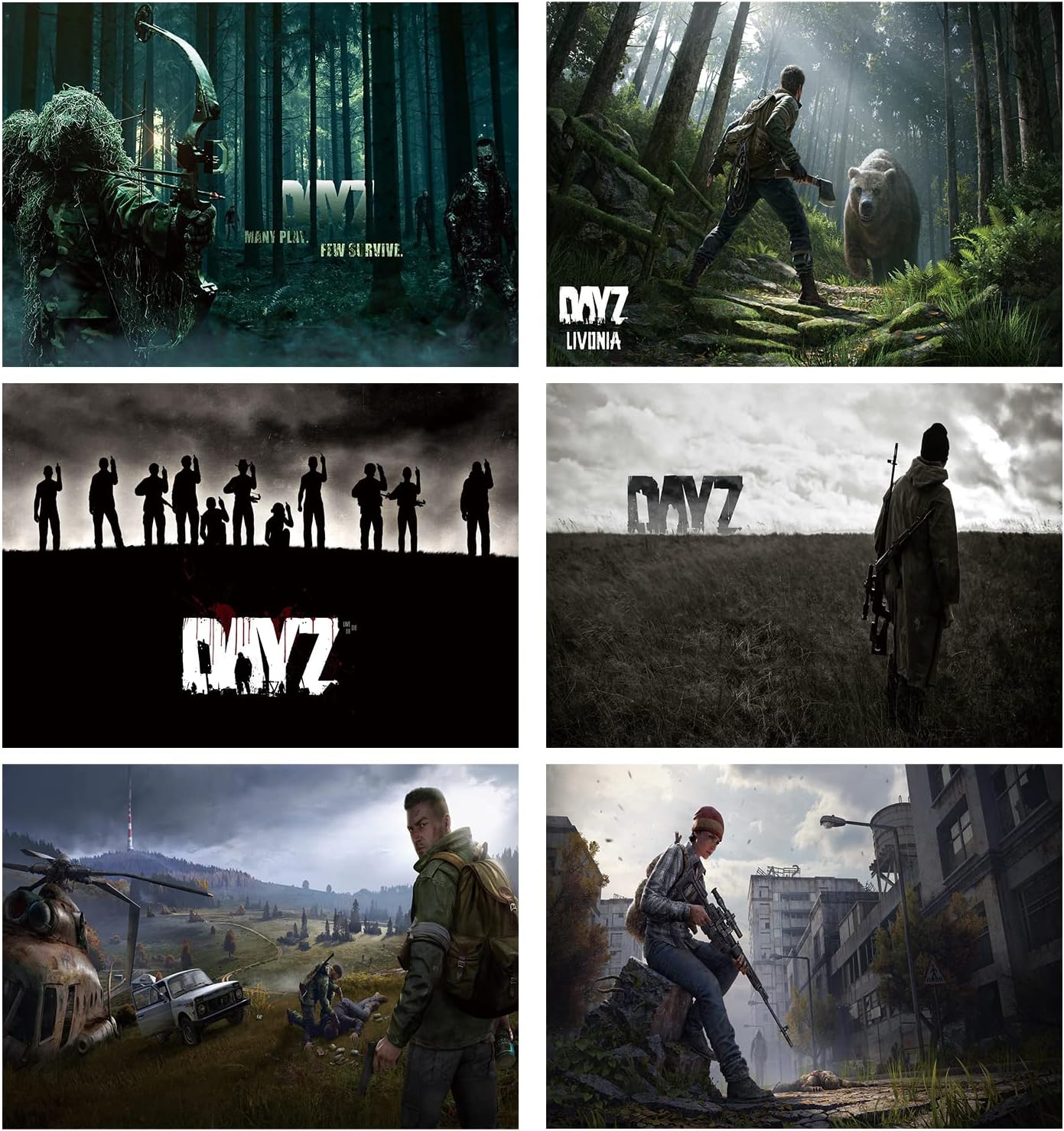 Amazon.com: RENRANSHIGE Dayz Poster Wall Art 6 Pcs Vedio Game Posters ...