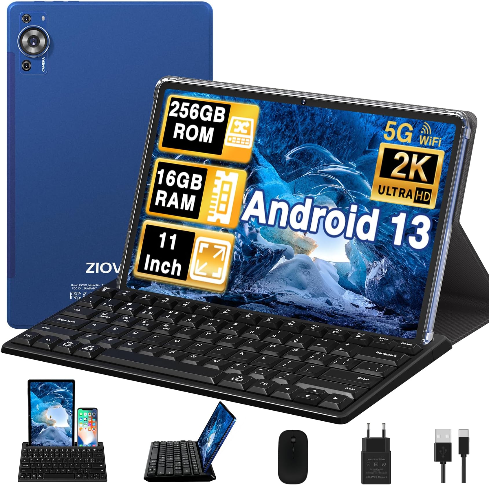 ZIOVO Tablet 11 Pollici Android 13 Tablet PC,16GB RAM+256GB ROM/TF 1TB ...