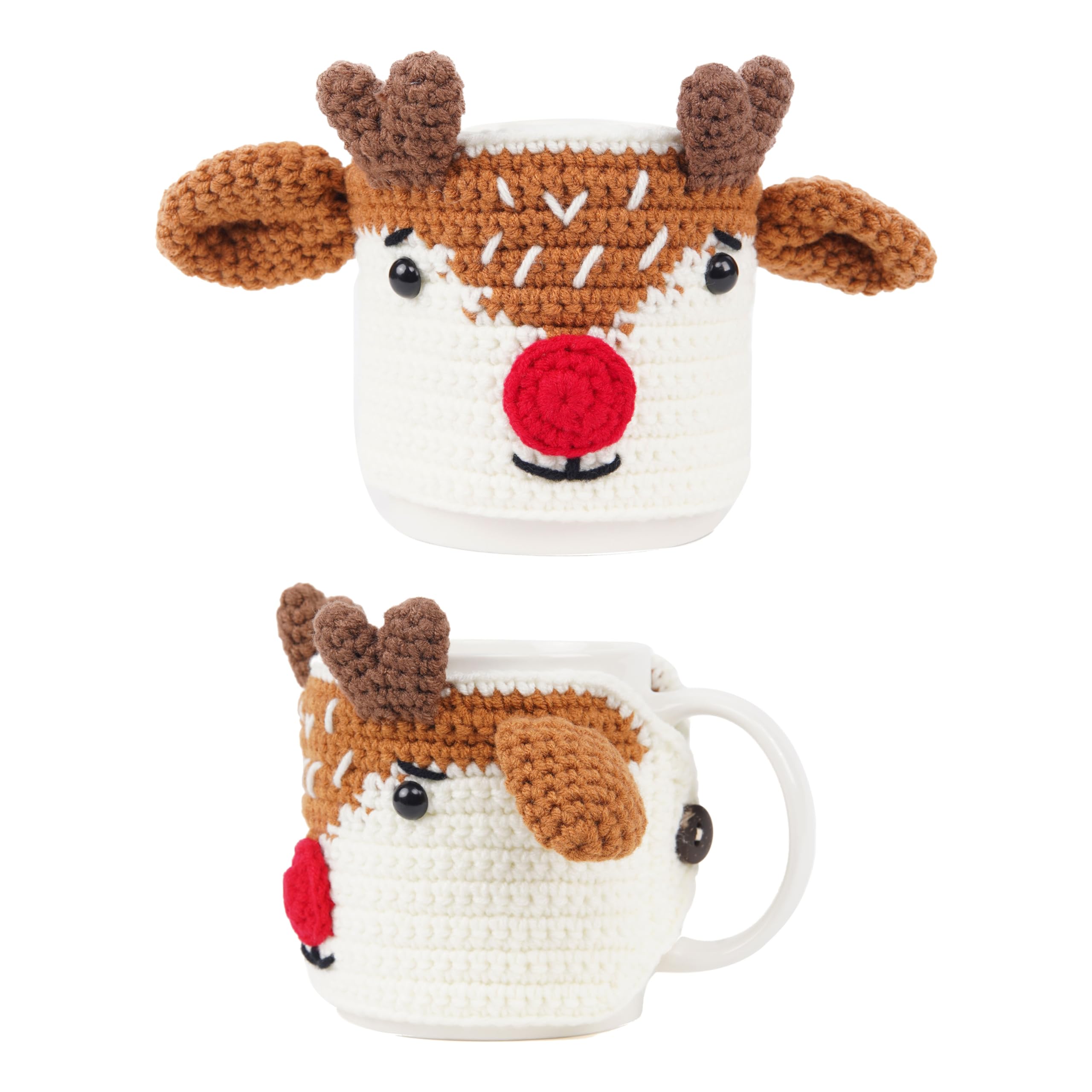Amazon.com: Primo Lines Christmas Coffee Mugs Cover Adorable Reindeer ...