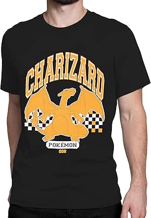 Amazon.com: Pokémon T-Shirt for Adults | Mens Charizard T Shirt | Men's ...