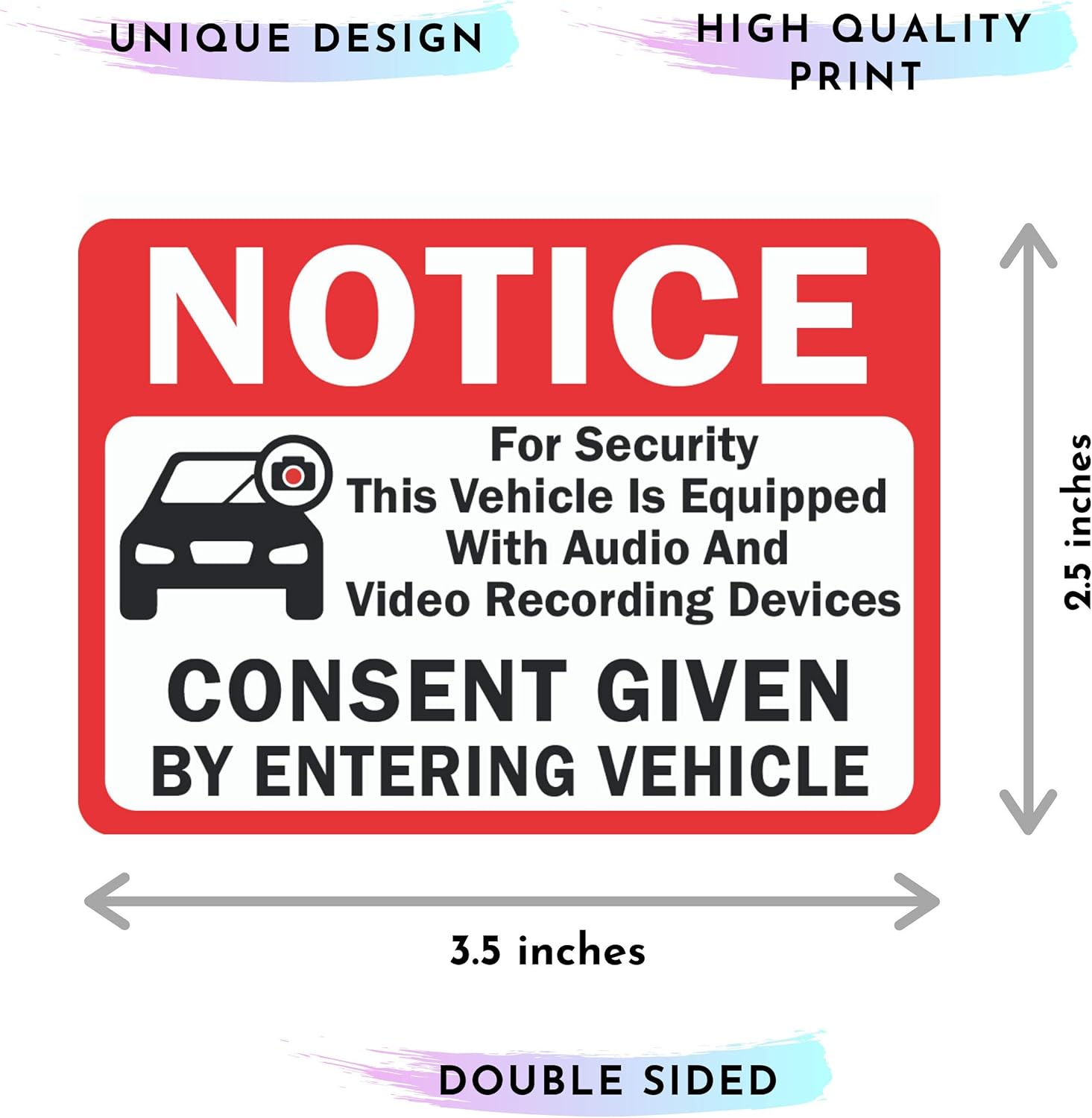 10-Pack Audio & Video Recording Consent Sticker - UV Nepal | Ubuy