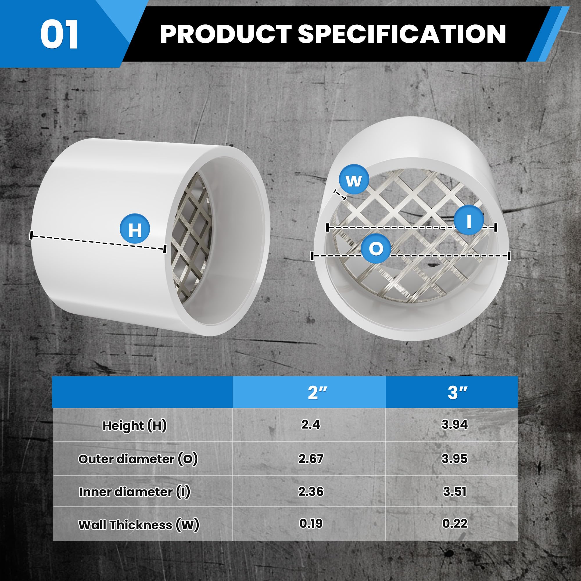 Snapklik.com : PVC Vent Cap For 3" Schedule 40 Pipe, Stainless Steel Roof