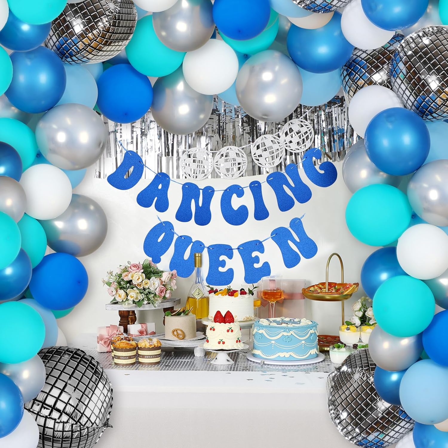 Amazon.com: Peryiter 30 Pcs Dancing Queen Party Decorations, Includes ...