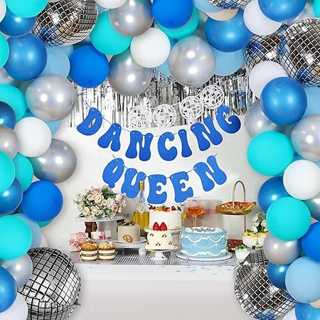 Amazon.com: Peryiter 30 Pcs Dancing Queen Party Decorations, Includes ...