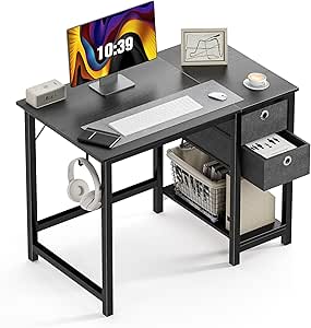Amazon.com: Sweetcrispy Small Computer Desk, 40X24 Inch Office Writing ...