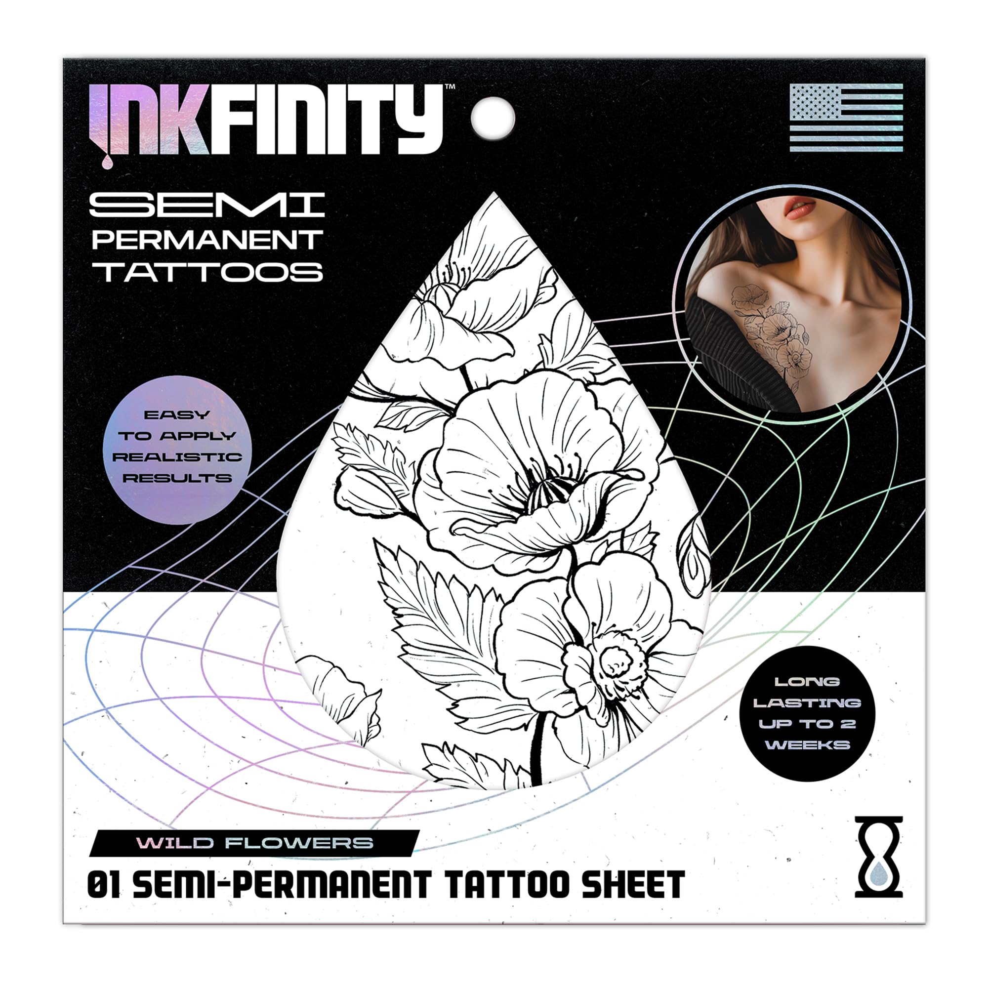 Snapklik.com : Inkfinity - Floral Inkfinity Semi-Permanent Tattoos ...