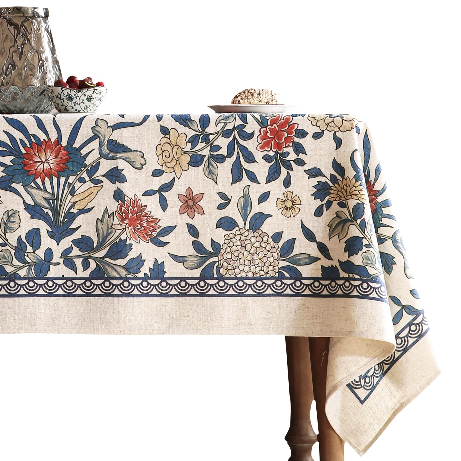 Amazon.com: patdrea Designer Blue Tablecloth for Rectangle Tables ...