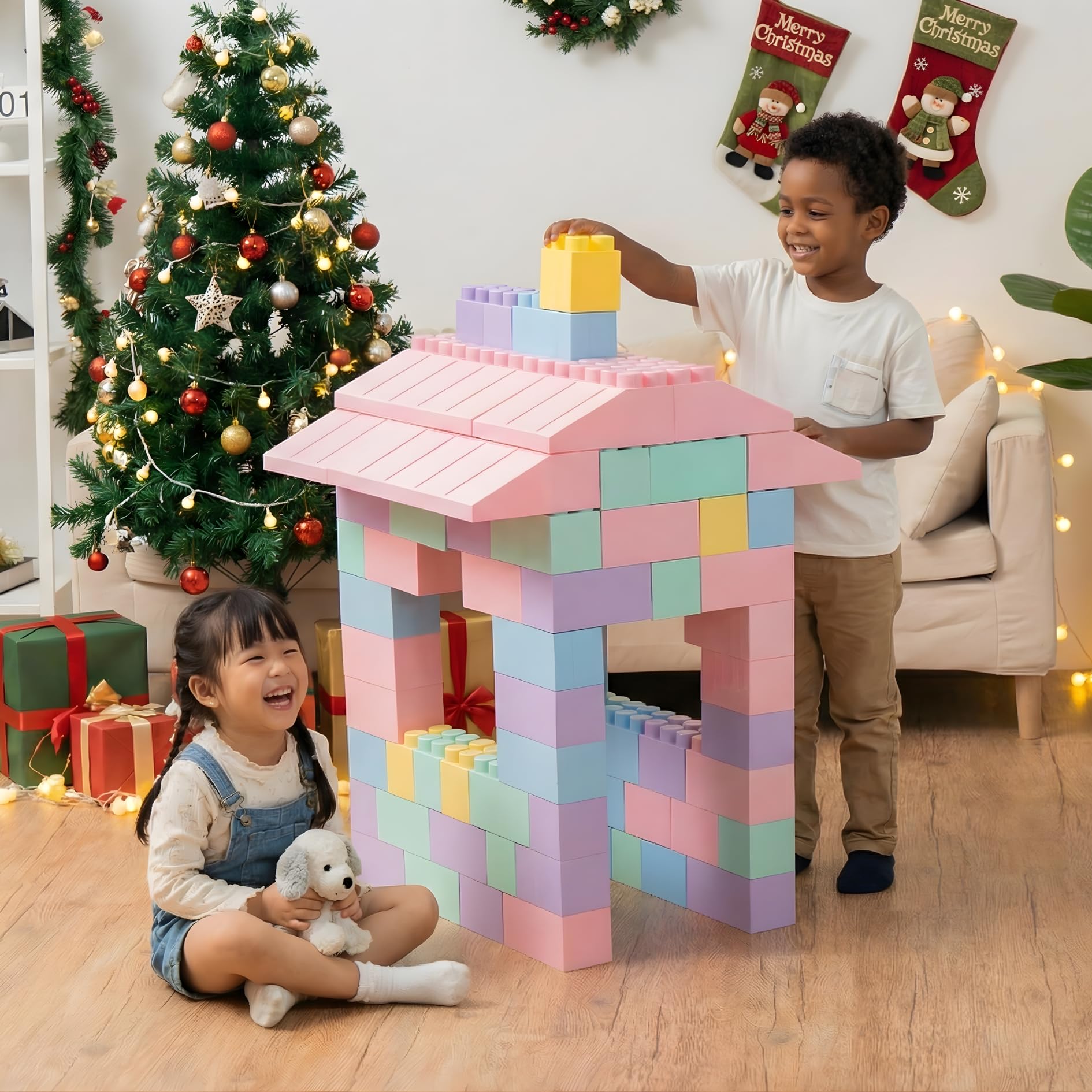 Snapklik.com : PLATPORTS 86-Piece Pastel Jumbo Big Blocks Giant XL ...