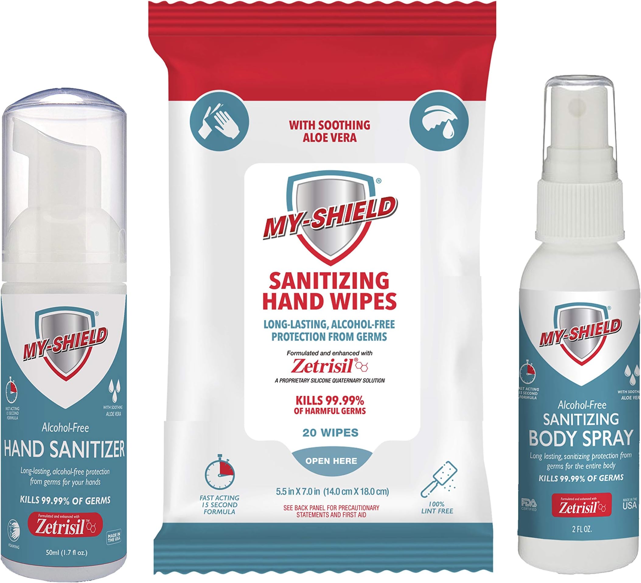 Amazon.com : My-Shield Hand Sanitizer Foam 1.7 oz (4 pack). Long ...