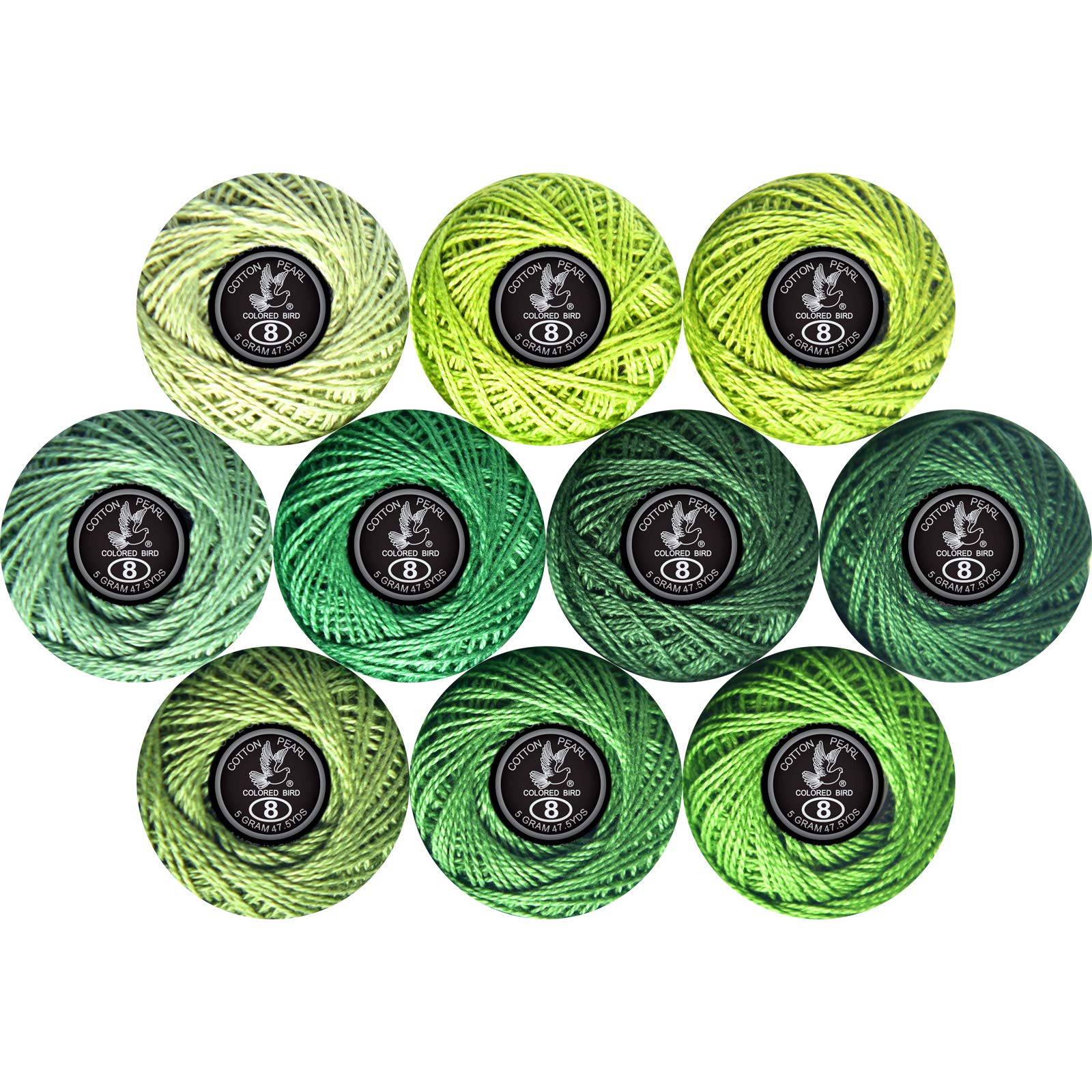 Amazon.com: colored bird Crochet Thread 10 Balls Cardinal Size 8 for ...