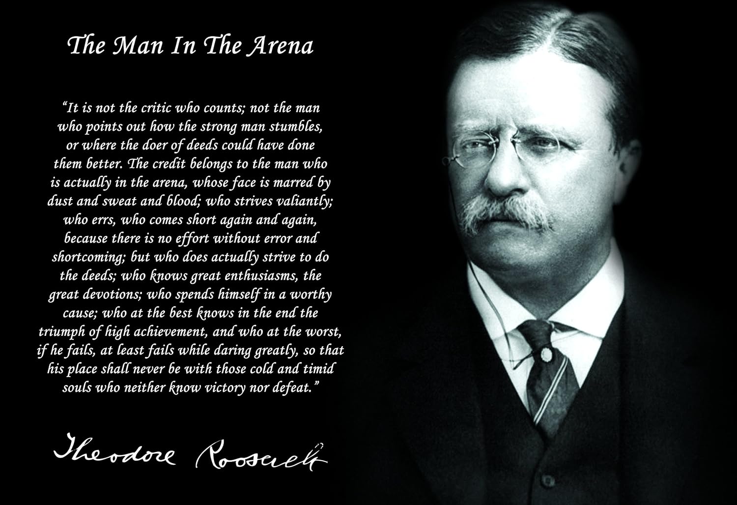 Amazon.com: wesellphotos Theodore Teddy Roosevelt The Man in The Arena ...