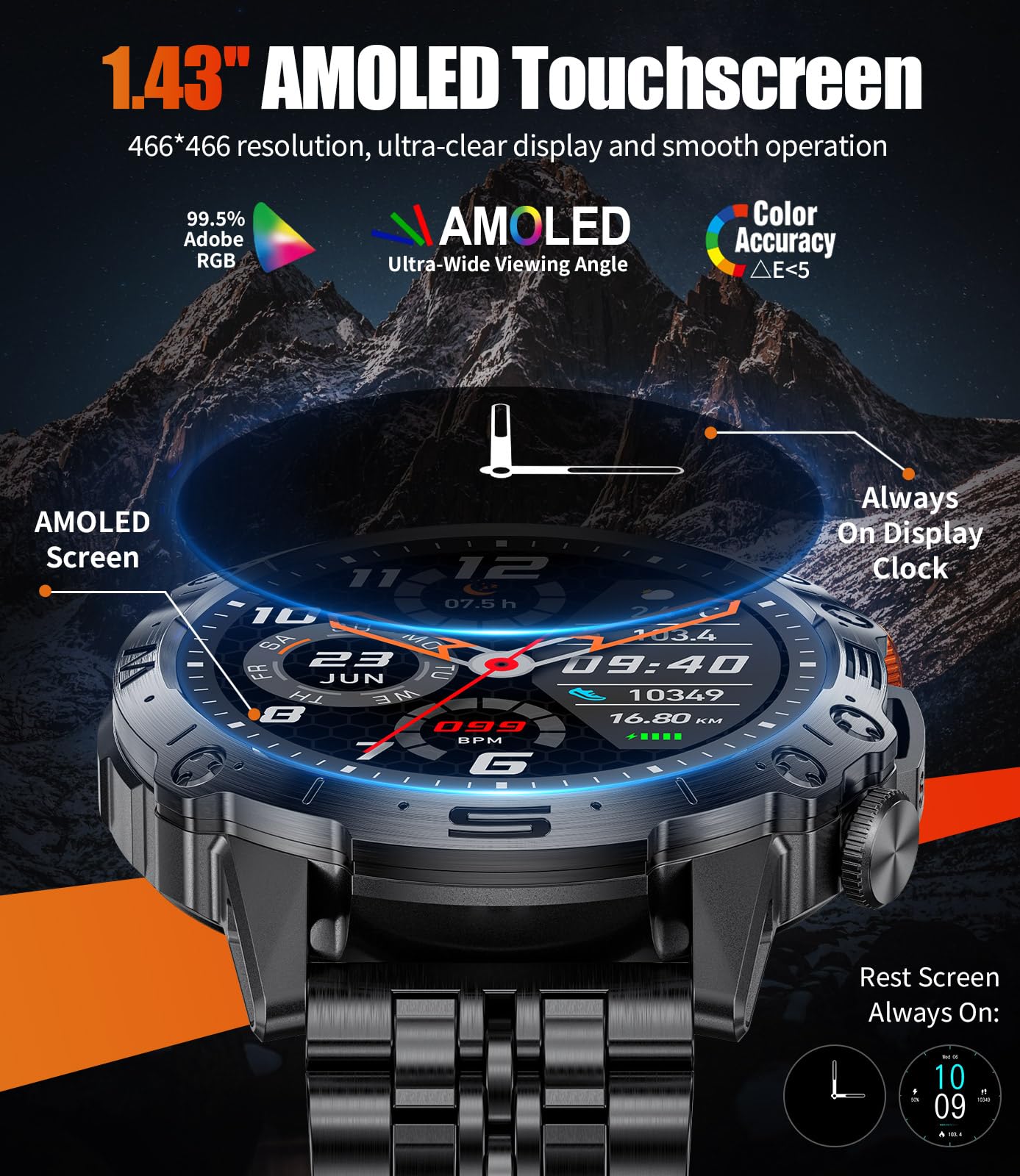 Snapklik.com : SUNKTA Military Smart Watches For Men