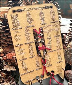 Amazon.com: Learn Knot Training Board with Rope Learning Knot Tying Kit ...