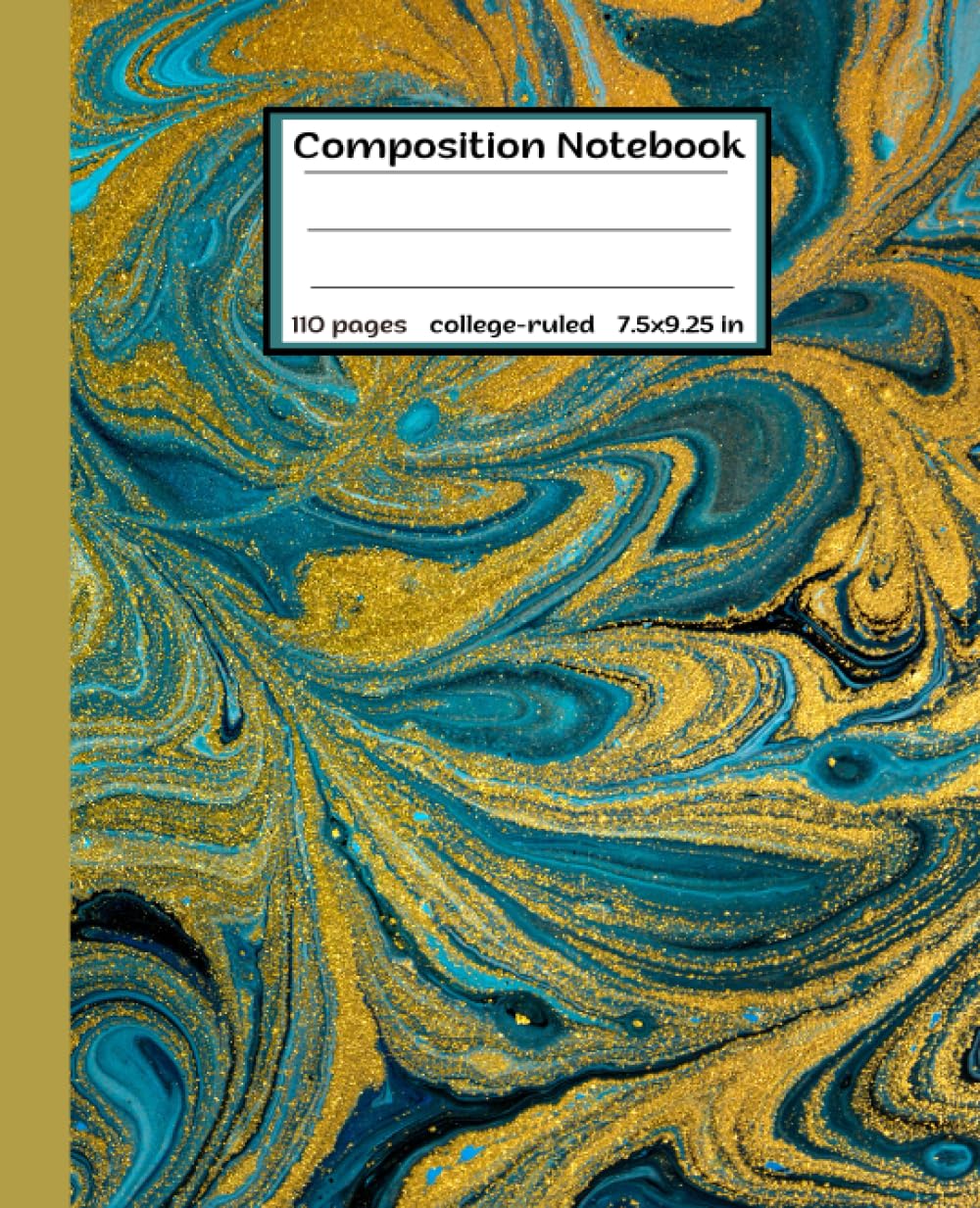 Gold Marble Composition Notebook College Ruled: Cute Journal for School ...