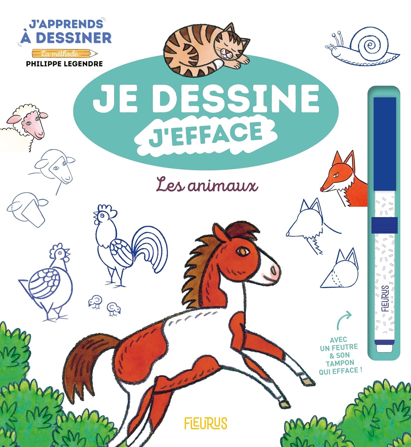 Je dessine, j'efface J'apprends à dessiner les animaux : Legendre ...