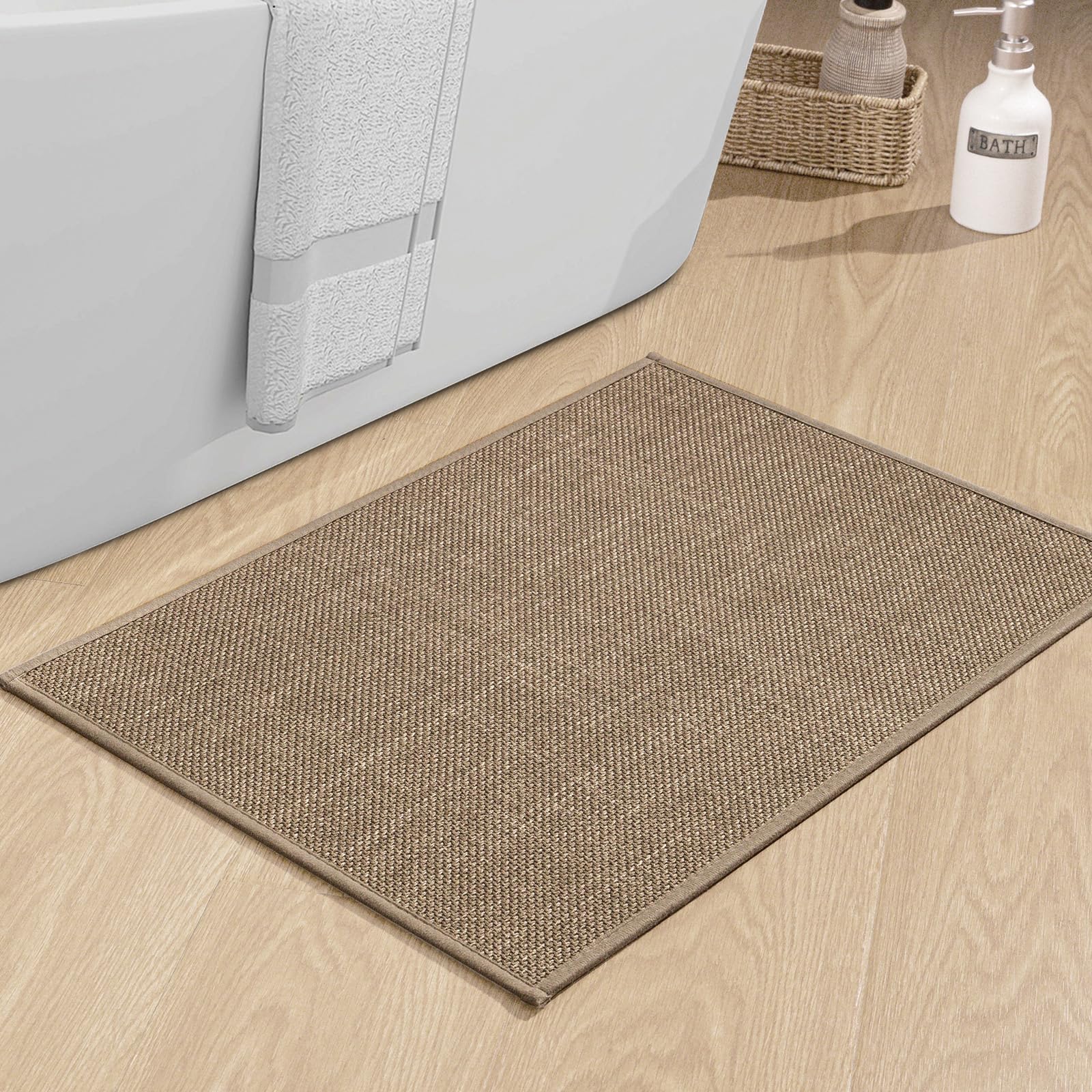 Amazon.com: Bath Mat,Ultra Thin Bath Rugs,Rubber Bath Mats for Bathroom ...