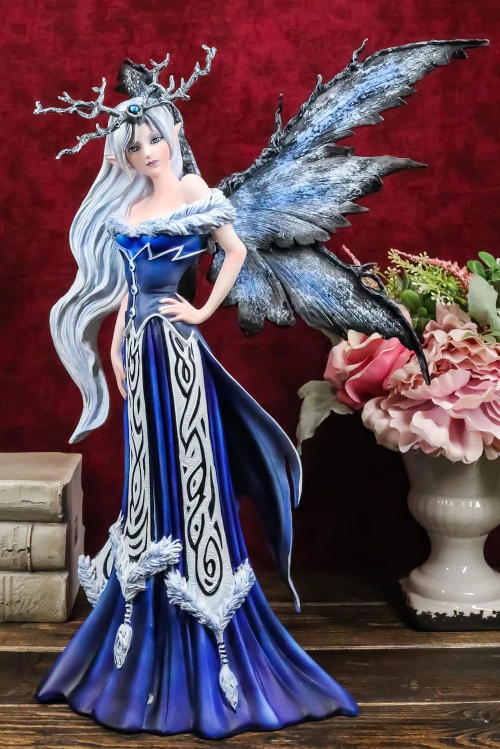 Amazon.com: Ebros Amy Brown Large Winter Frost Fairy Queen with Crown ...