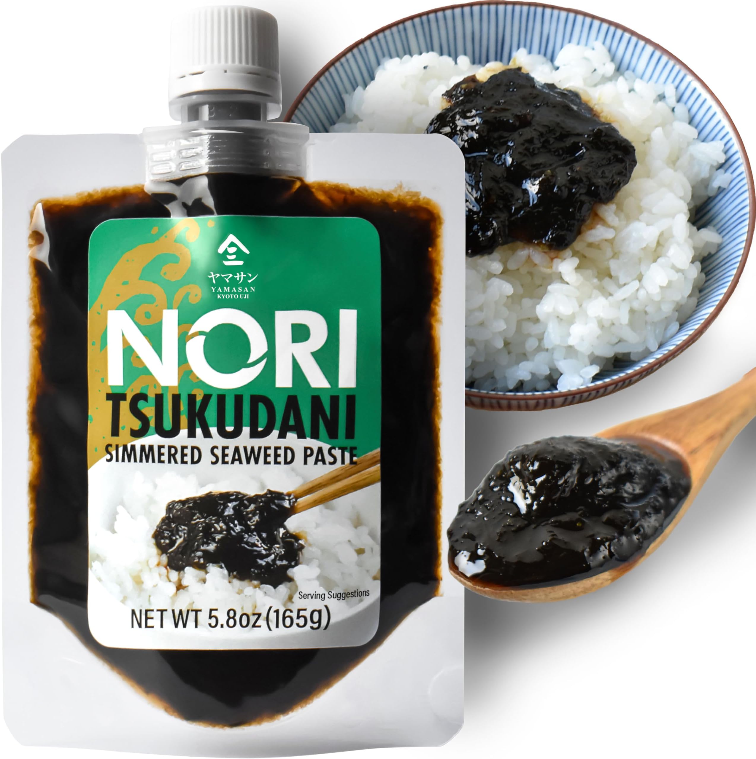 Amazon.com : YAMASAN KYOTO UJI Japanese Nori Tsukudani Simmered Seaweed ...