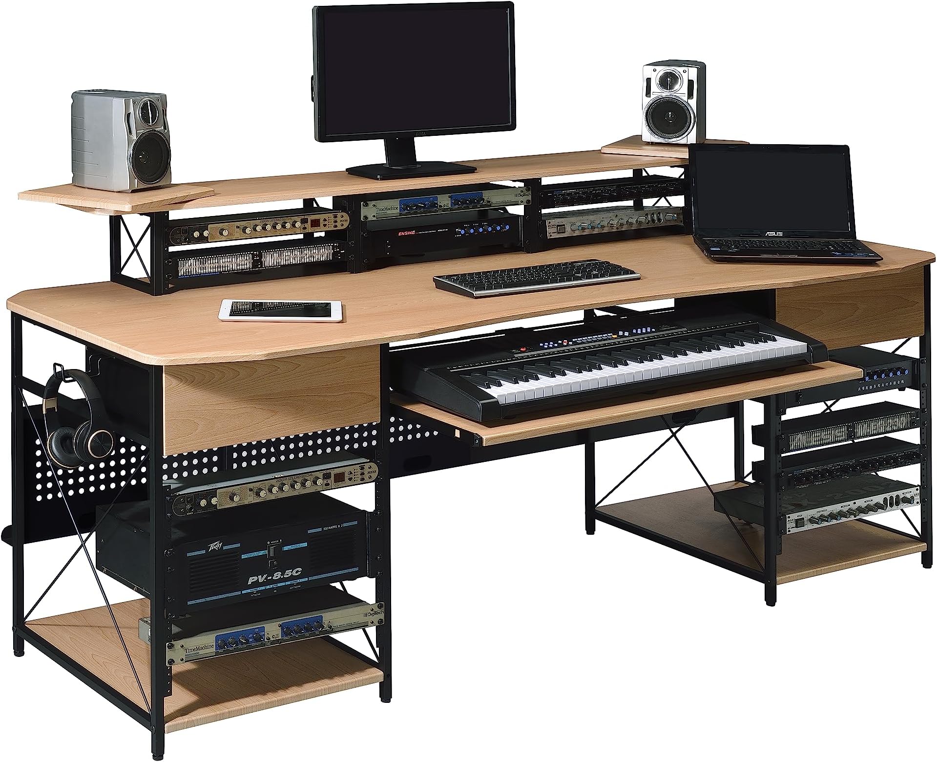 Amazon.com: Musiea EX200 Series Pro Music Studio Desk Workstation with ...