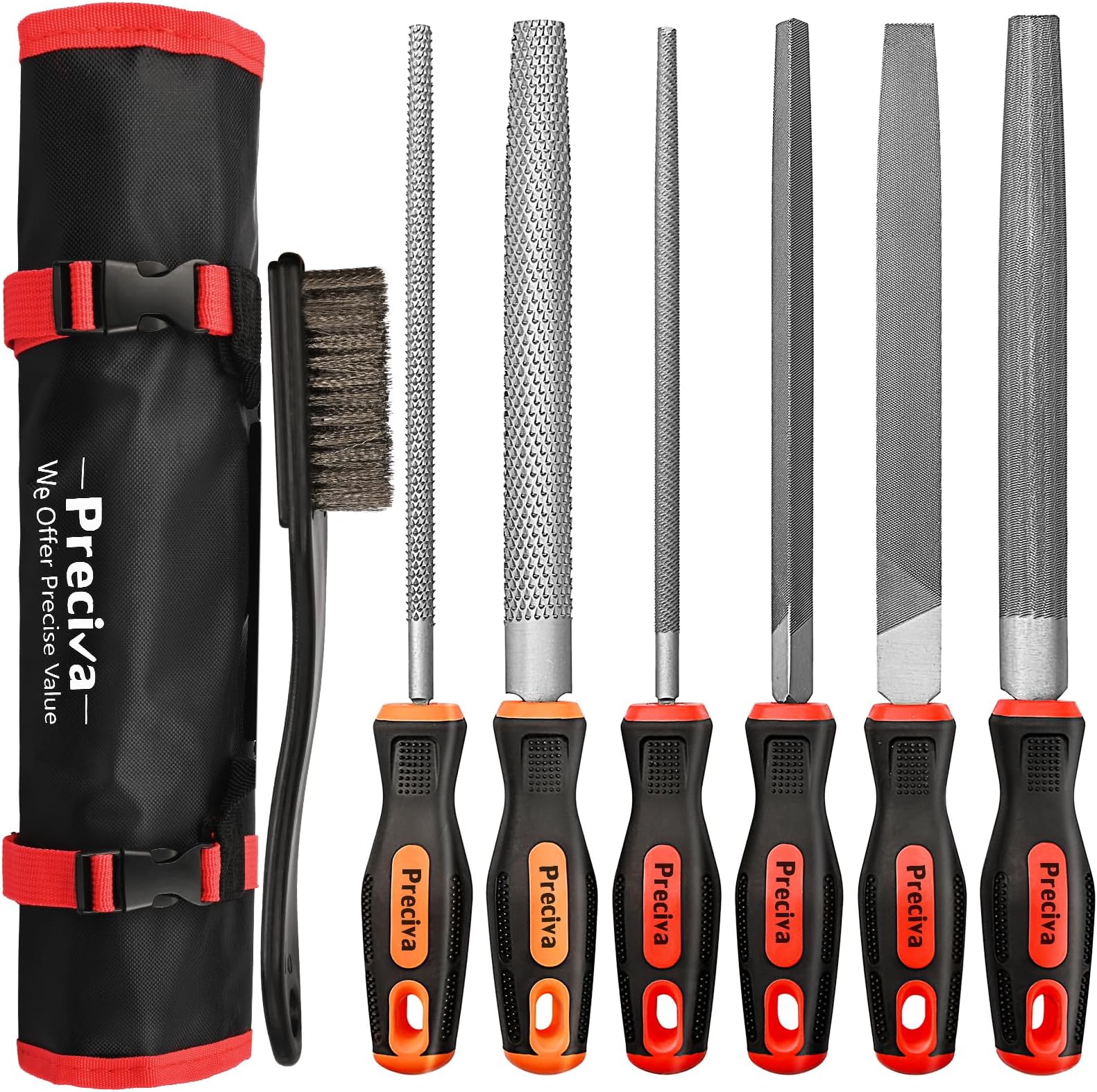 YCAMMIN 8" Wood Rasp File Set with Rubber Grip - Includes Hand Cut ...