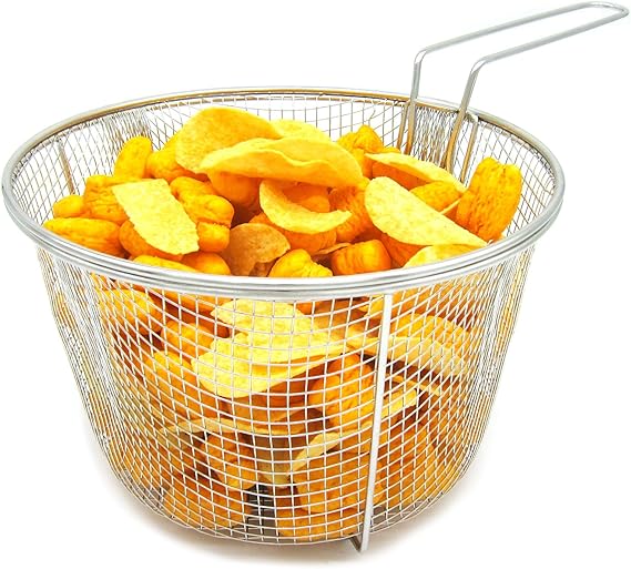 Amazon.com: Best Utensils Stainless Steel Deep Fry Basket Round Wire ...
