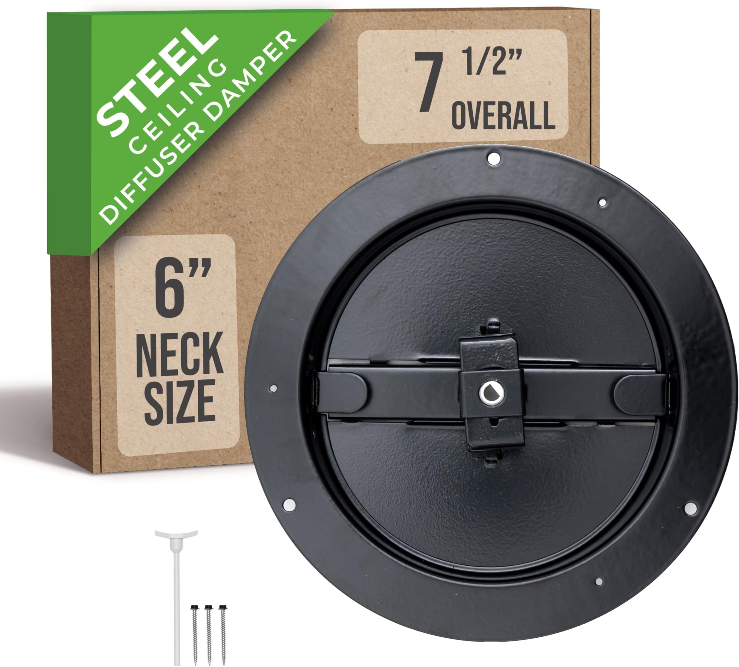 6" Butterfly Damper - Control Your Airflow on Drop Ceiling grilles of ...