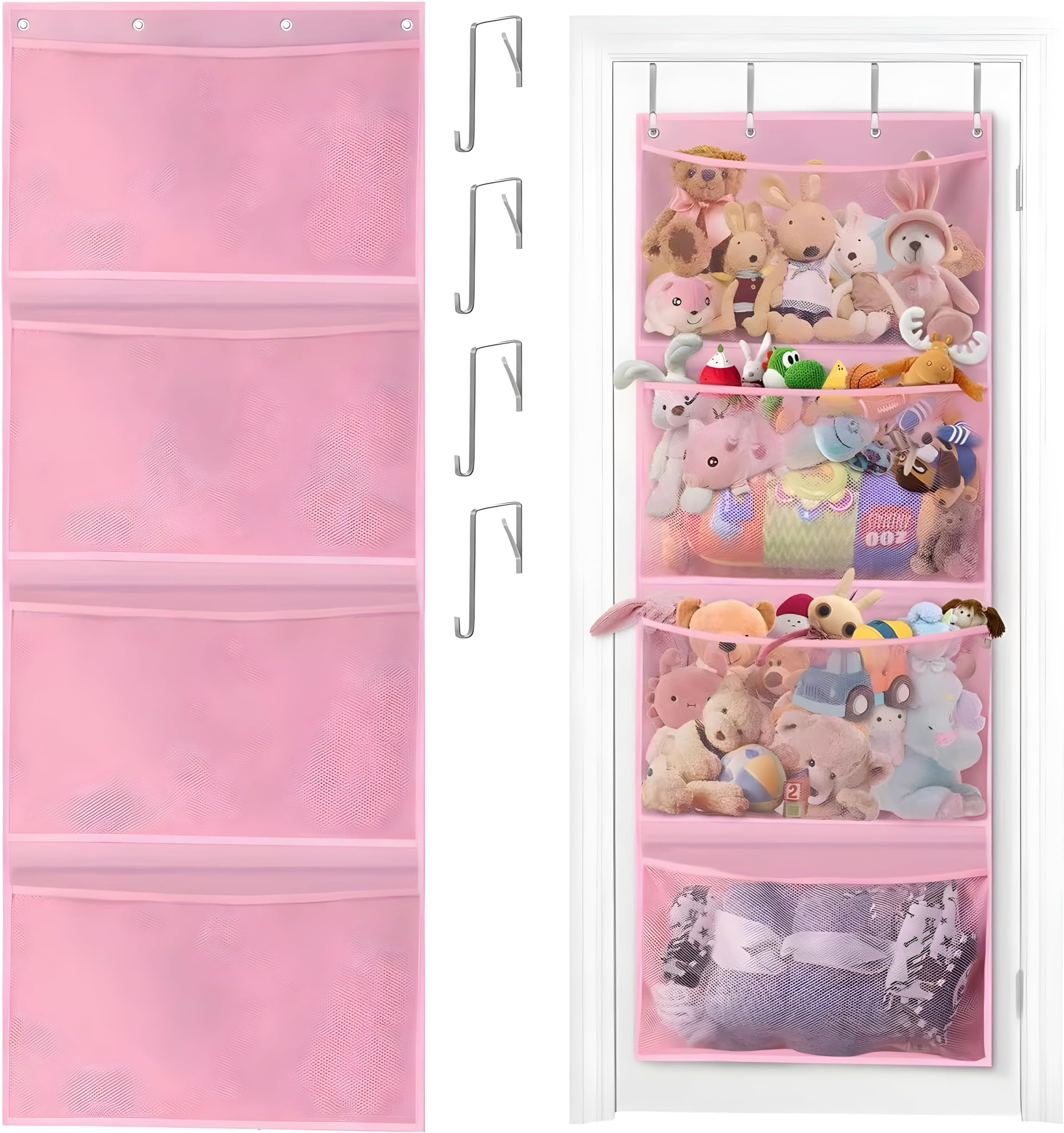 Amazon.com : Over Door Stuffed Animal Storage - Hanging Toy Organizer ...