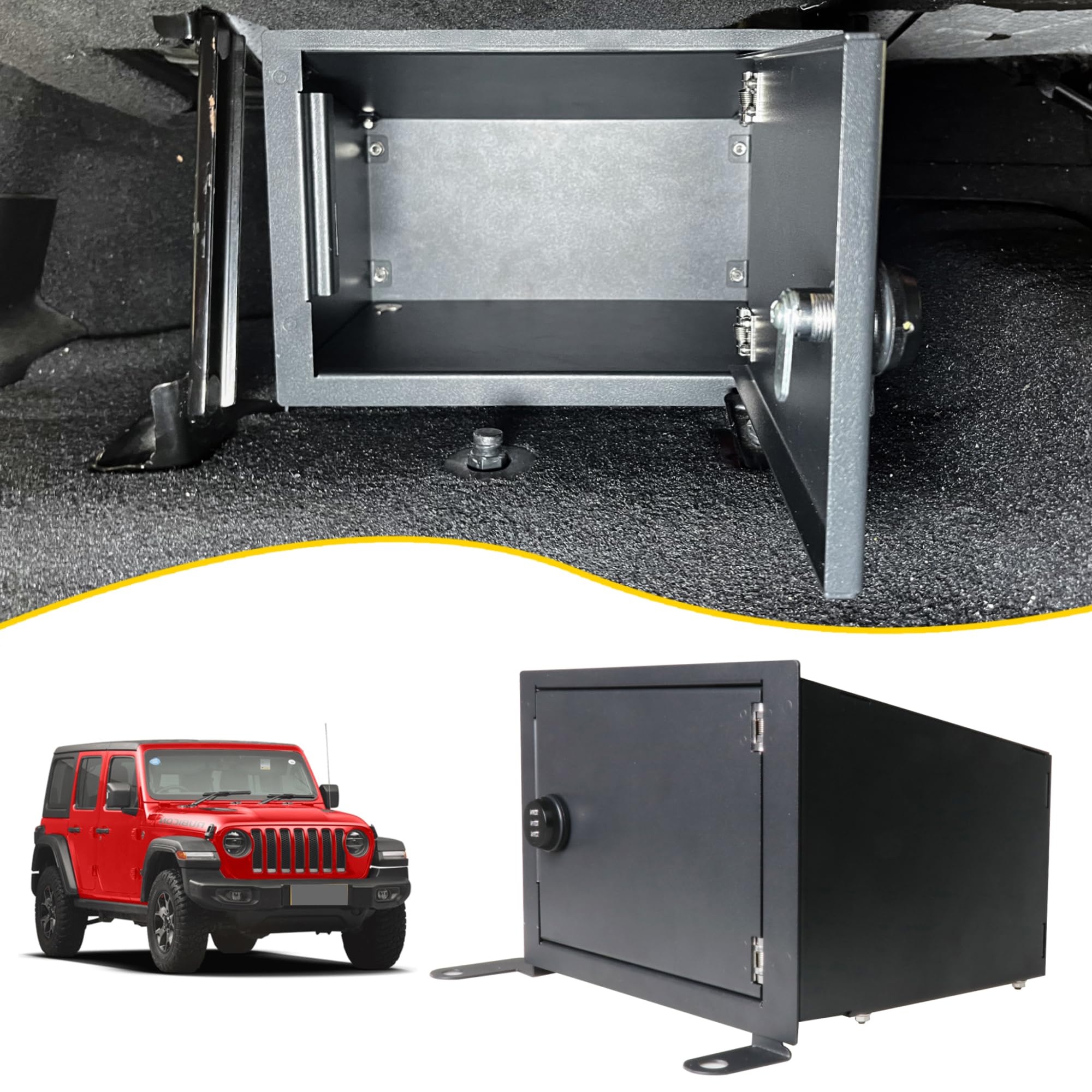 Amazon.com: RERPRO Under Seat Storage Lock Box Gun Safe Compatible with ...