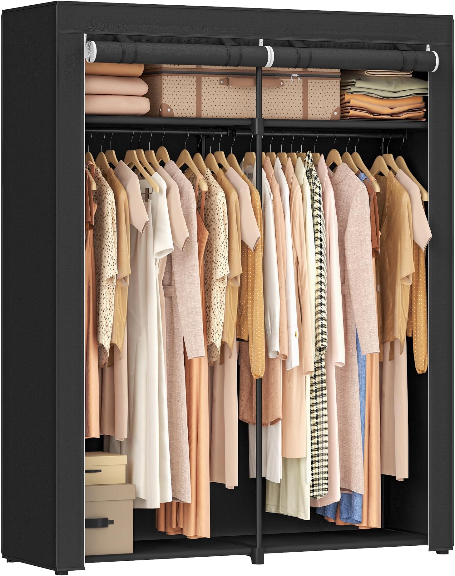 SONGMICS Armoire de Rangement, Penderie Pliable, Dressing, Armoire ...
