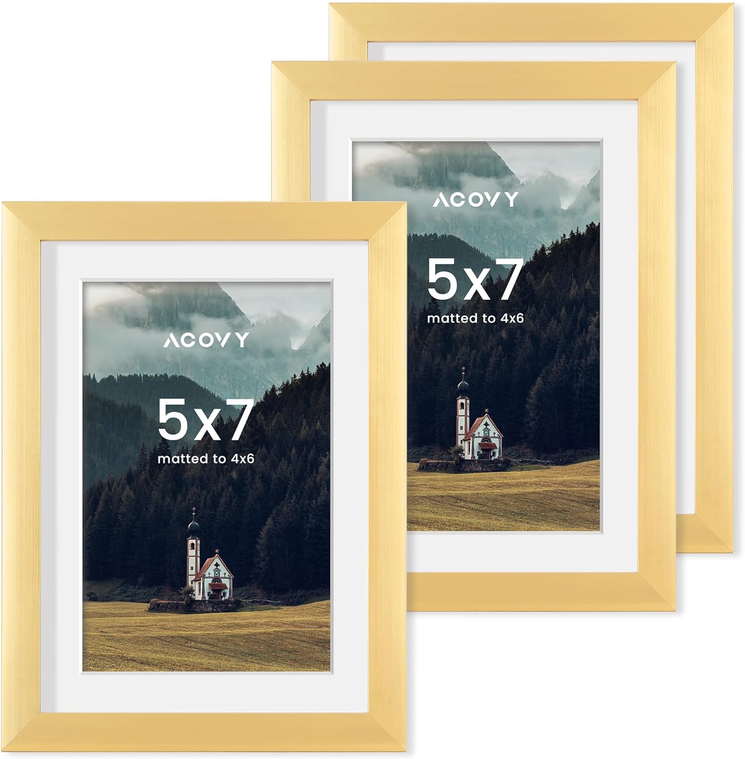 Amazon.com - Acovy 5x7 Picture Frame, 5x7 Frame Matted to 4x6, Photo ...
