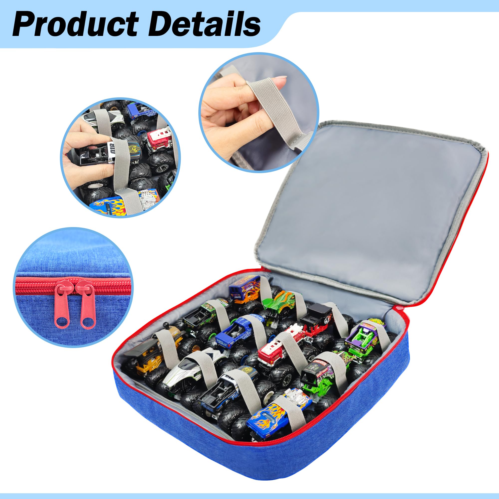 Snapklik.com : KISLANE Carrying Case For 12 Monster Jam Trucks