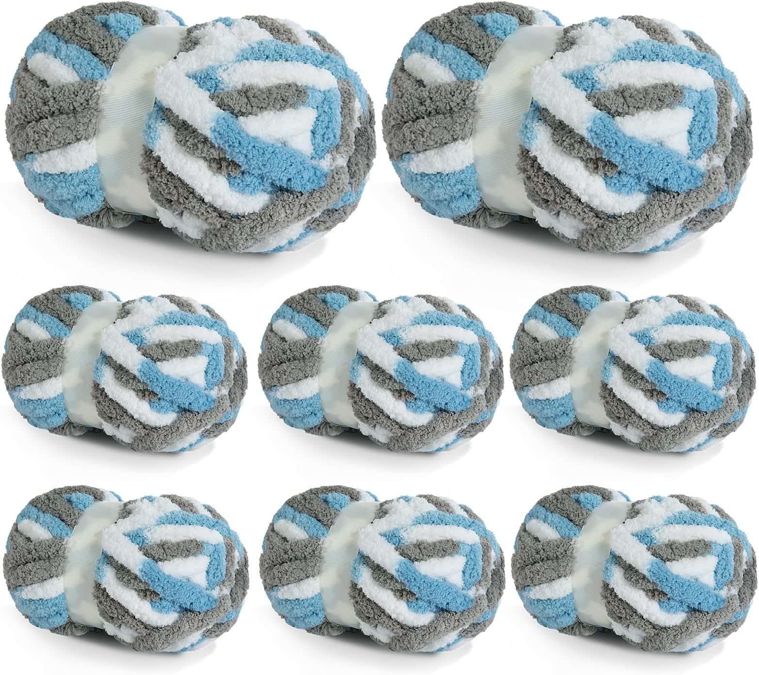 Amazon.com: HOMBYS Twist Chunky Chenille Yarn for Crocheting, Bulky ...