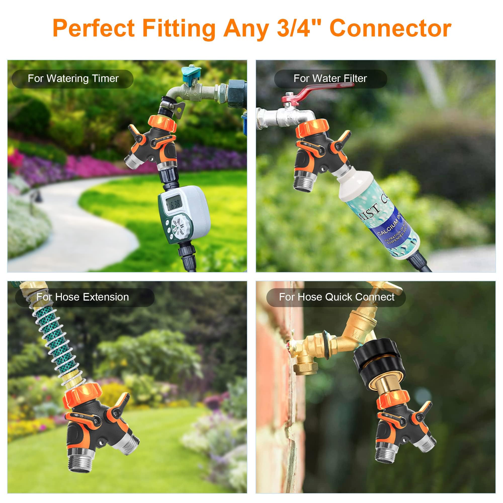 Snapklik.com : Pipe Splitter Dual Way Heavy Duty, Garden Pipe Splitters ...