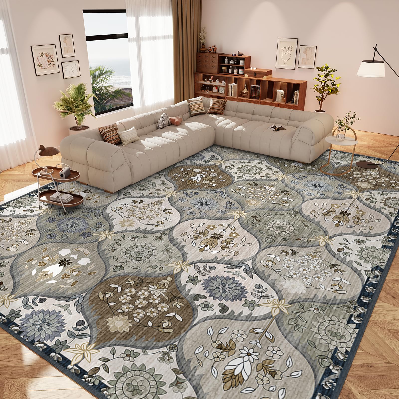 Amazon.com: IKALIFE Vintage Washable Rug 6x9 - Machine Washable Floral ...