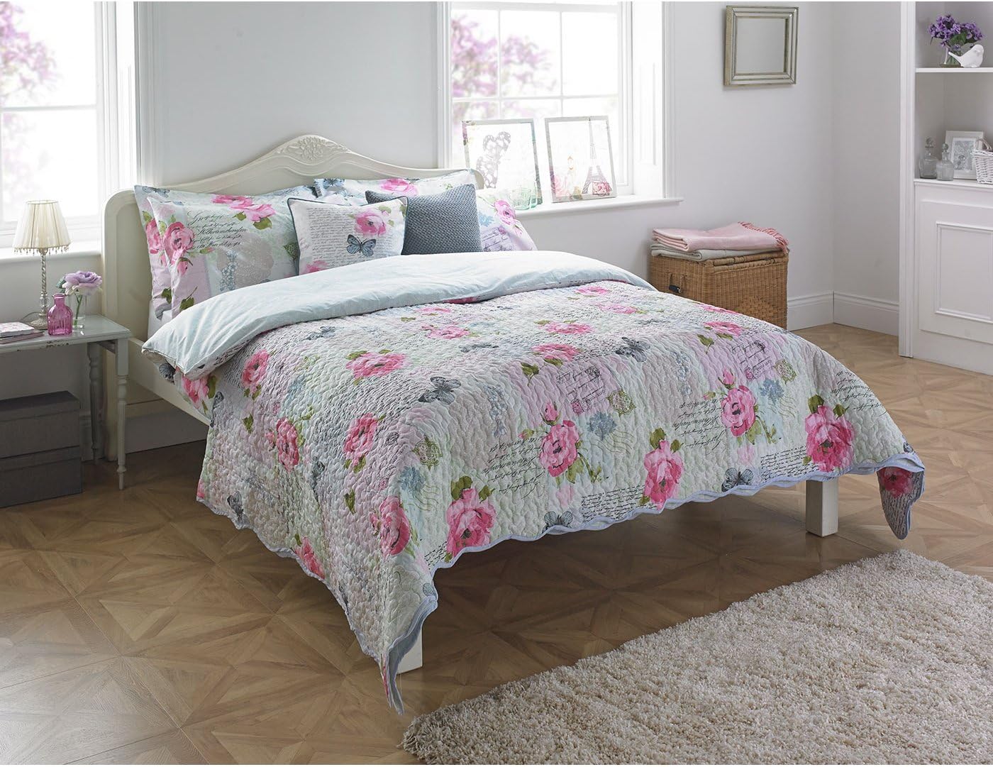 Riva Paoletti Rosebery Multicolour Bedspreads 240 cm x 260 cm, Cotton ...