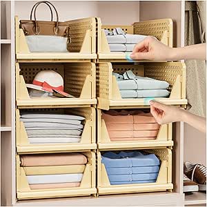 Amazon.com: caktraie 5 Pack Folding Closet Organizers Storage Box ...