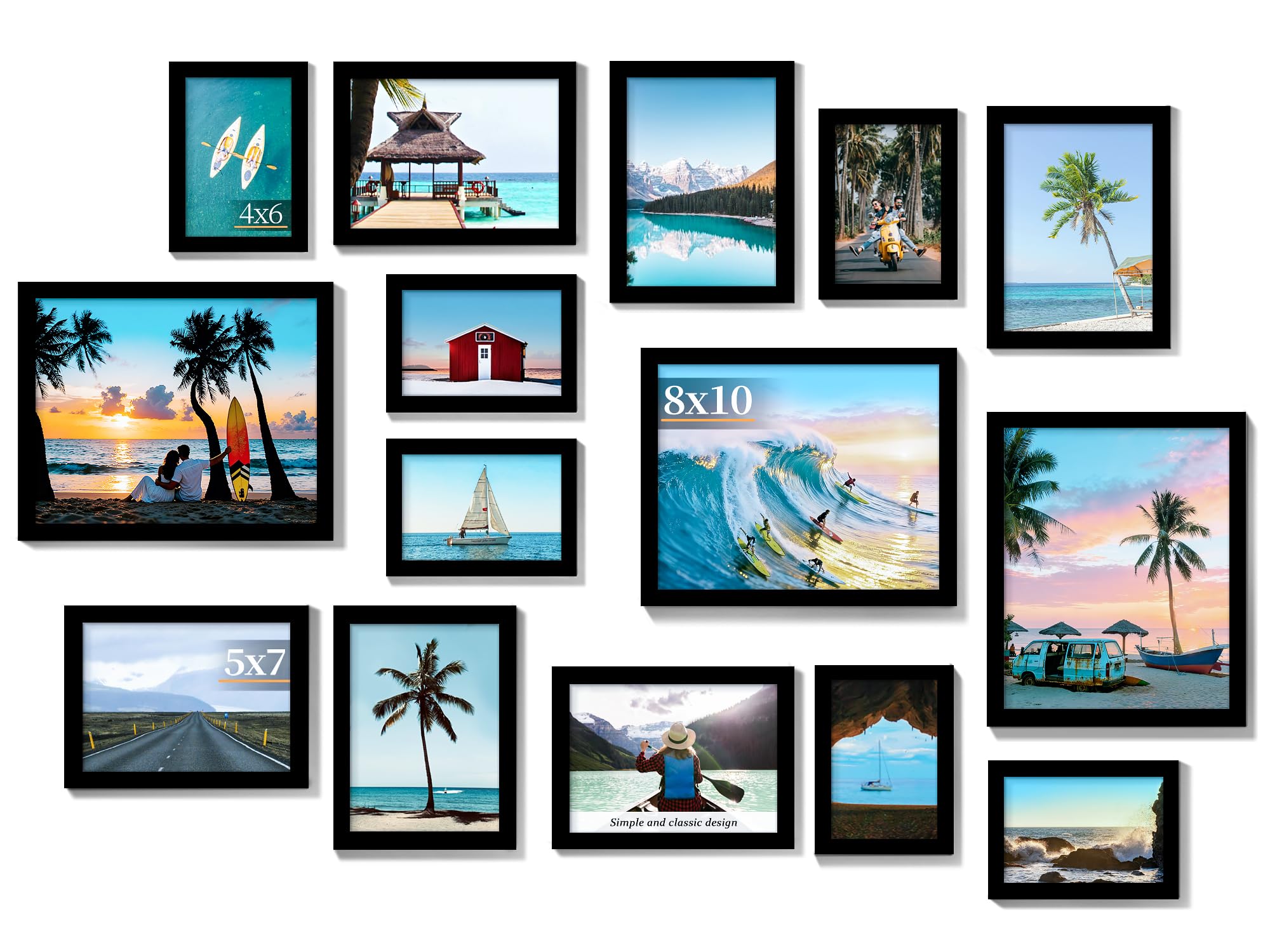 Snapklik.com : PEALSN 15 Pack Collage Picture Frames, Gallery Wall ...